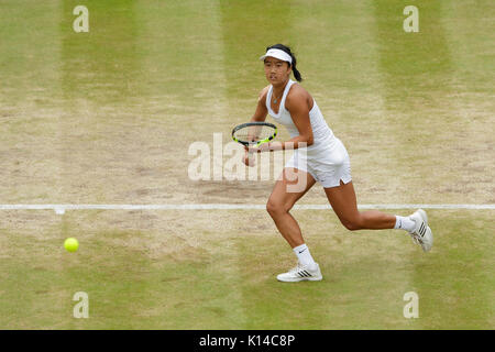 Ann Li of the USA at the Girls Singles - Wimbledon Championships 2017 ...