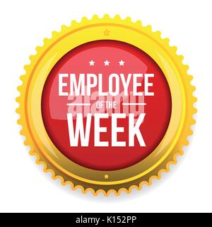 Employee of the Week badge vector Stock Vector Image & Art - Alamy