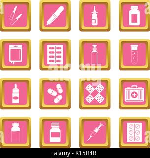 pink capsules drugs medical icon Stock Vector Image & Art - Alamy