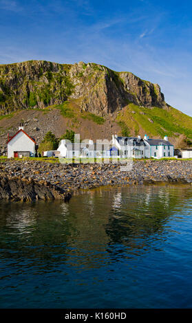 Stunning view of village of Ellenabeich / Seil Island, Scotland, with ...