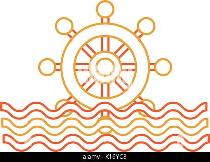 boat timon with sea waves Stock Vector Image & Art - Alamy