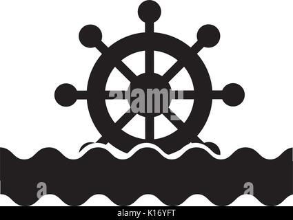 boat timon with sea waves Stock Vector Image & Art - Alamy
