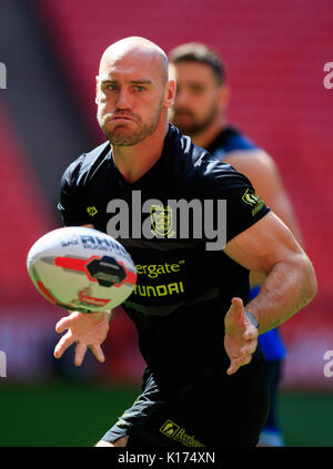 Hull FC's captain Gareth Ellis poses for a photograph after the ...