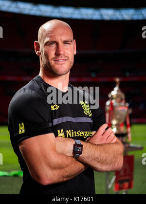 Hull FC's captain Gareth Ellis poses for a photograph after the ...