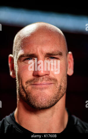 Hull FC's captain Gareth Ellis poses for a photograph after the ...