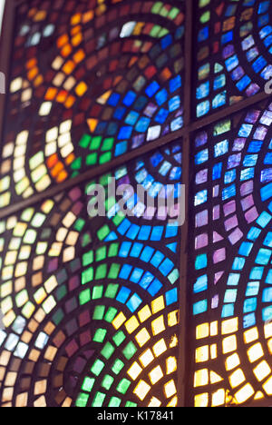 Colorful glass mosaic art shape fish and abstract wall background Stock ...