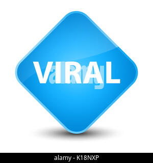 Viral isolated on elegant blue diamond button abstract illustration ...