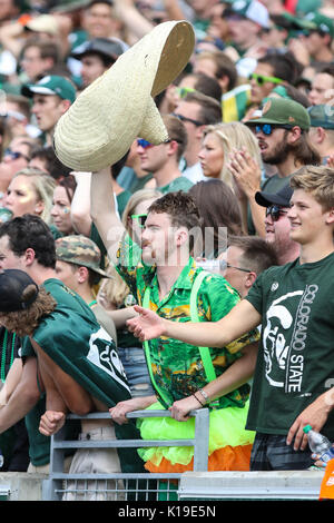 August 26, 2017: Colorado State quarterback Nick Stevens just gets a ...