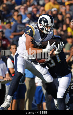 Los Angeles Chargers safety Tyler Baker-Williams (44) and cornerback ...