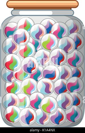 Glass Jar Full of Marbles Stock Photo: 15343790 - Alamy