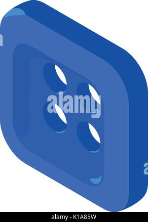 Square button shirt icon, isometric 3d style Stock Vector Image & Art ...