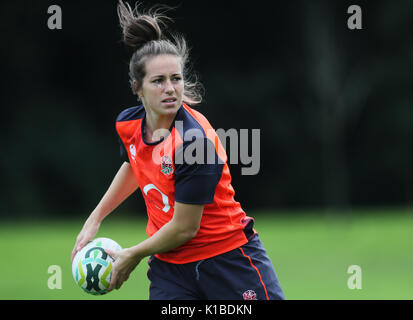England's Emily Scarratt during a training session at Daventry Rugby ...
