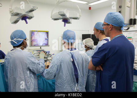 Laparoscopic colorectal surgery to repair damaged tissue and treatment ...