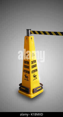 Warning Slippery Symbol Sign,Vector Illustration, Isolate On White ...