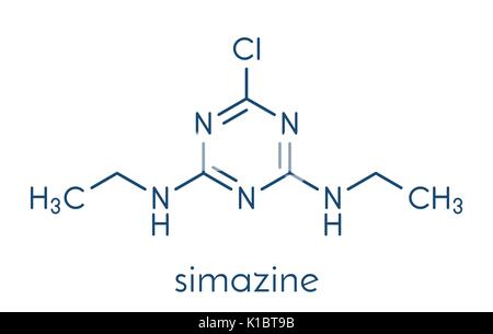 Simazine herbicide molecule. Skeletal formula Stock Vector Image & Art ...