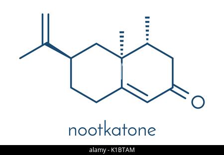 Nootkatone natural insect repellent molecule. Present in grapefruit ...