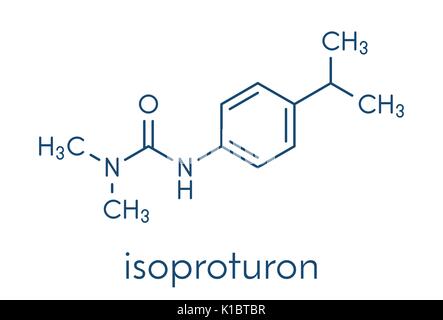 Isoproturon herbicide molecule. Skeletal formula Stock Vector Image ...