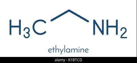 Ethylamine organic base molecule. Skeletal formula Stock Vector Image ...