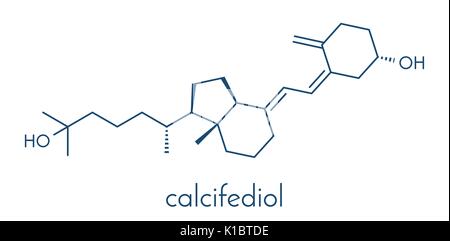 Calcifediol (calcidiol, 25-hydroxyvitamin D) molecule. Blood marker of ...