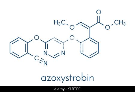 Azoxystrobin fungicide molecule. Skeletal formula Stock Vector Image ...