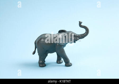 Grey Plastic Toy Elephant Isolated on White Background Stock Photo - Alamy