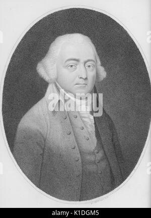 John Adams, second President of the United States, known for his ...