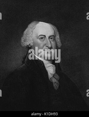 John Adams, second President of the United States, known for his ...
