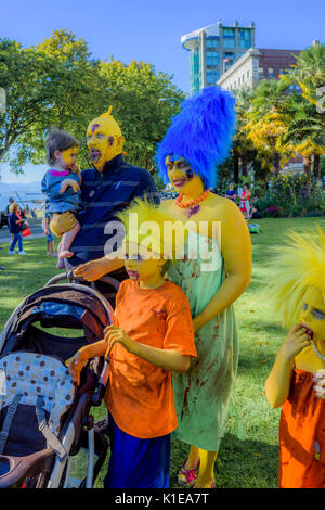 The Simpsons attend Vancouver Zombiewalk, Morton Park, West End ...