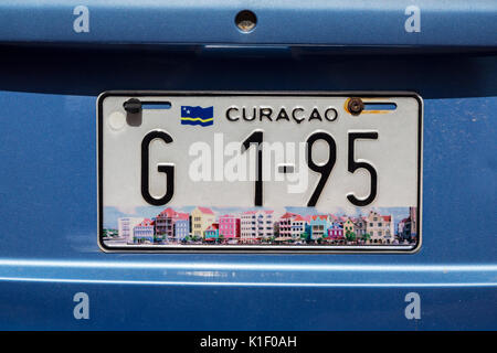 Auto License Plate Willemstad Curacao Curaҫao Dutch Caribbean Island ...