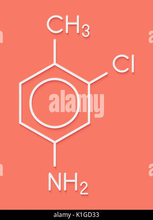 Starlicide avicide molecule (gull toxicant). 3D rendering. Atoms are ...