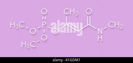 Monocrotophos organophosphate insecticide molecule. Also known to be ...