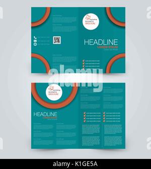 Abstract double-page brochure design triangular style with colourful ...