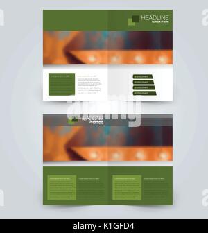Abstract double-page brochure design triangular style with colourful ...