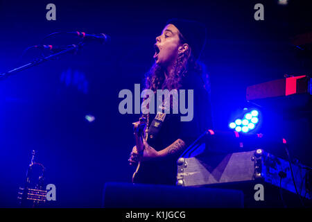 The australian musician Tash Sultana pictured on stage as she performs ...