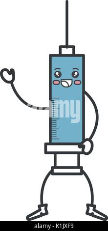 medical injection kawaii character vector illustration design Stock ...