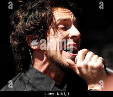 Jesse Hasek of 10 Years performs on board the Carnival Magic during day ...