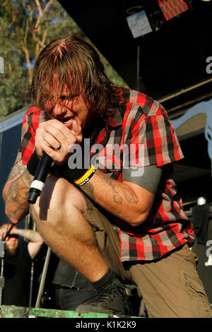 Mudvayne vocalist Chad Gray Hellyeah performs 2010 Rockstar Energy ...