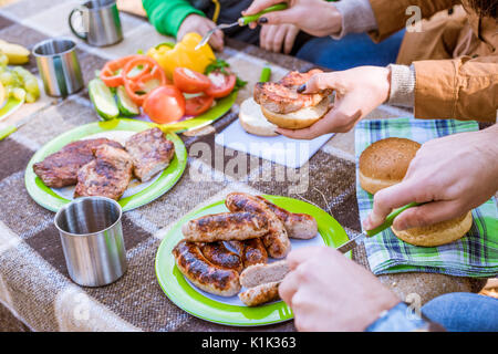The male hands holding napkin for table setting on the table Stock ...