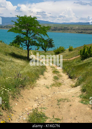 The Tbilisi sea or Tbilisi reservoir landscape in Tbilisi, Georgia ...