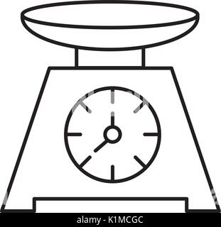 line bascule kitchen utensil object to cuisine Stock Vector Image & Art ...