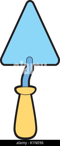 triangular spatula equipment service industry repair in the hand Stock ...