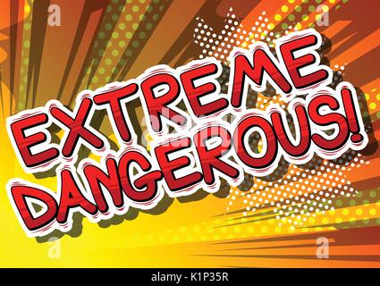 Extreme Risk word on a book, cartoon vector illustration Stock Vector ...