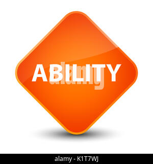 Expertise isolated on elegant orange diamond button abstract ...