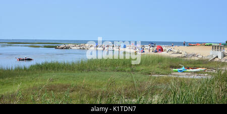 A relaxing afternoon at a Cape Cod beach Stock Photo - Alamy