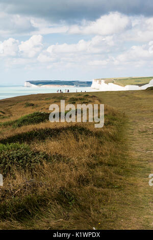 The area of chalk headlands in East Sussex, England called Beachy Head ...