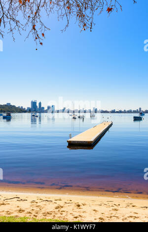 Swimming Jetty in Matilda Bay on the Swan River at Crawley, Perth ...