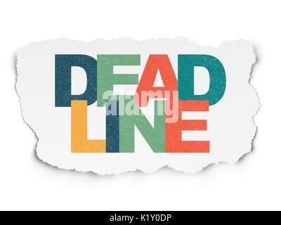 Finance concept: Deadline on Torn Paper background Stock Photo - Alamy
