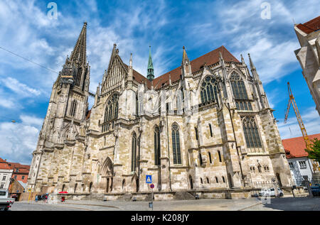 Beautiful view of the Regensburg Cathedral ( St. Peter's Cathedral) on ...