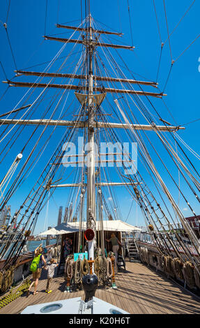 Texas, Galveston, Texas Seaport Museum, 1877 Tall Ship ELISSA Stock ...