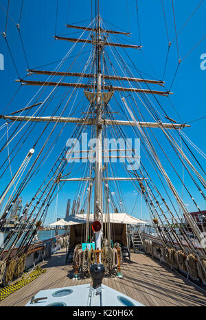 Texas, Galveston, Texas Seaport Museum, 1877 Tall Ship ELISSA Stock ...